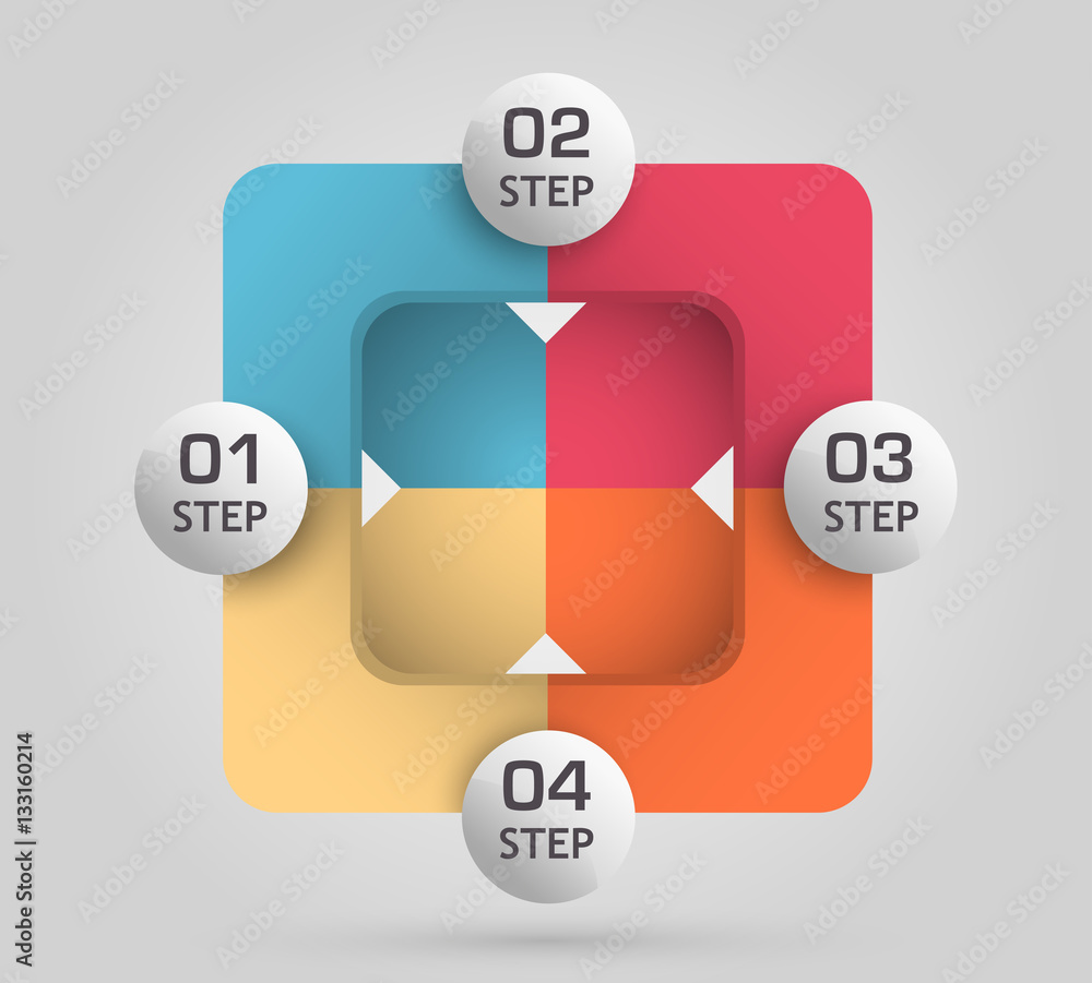 3d diagram part of the business process. vector infographics Stock ...