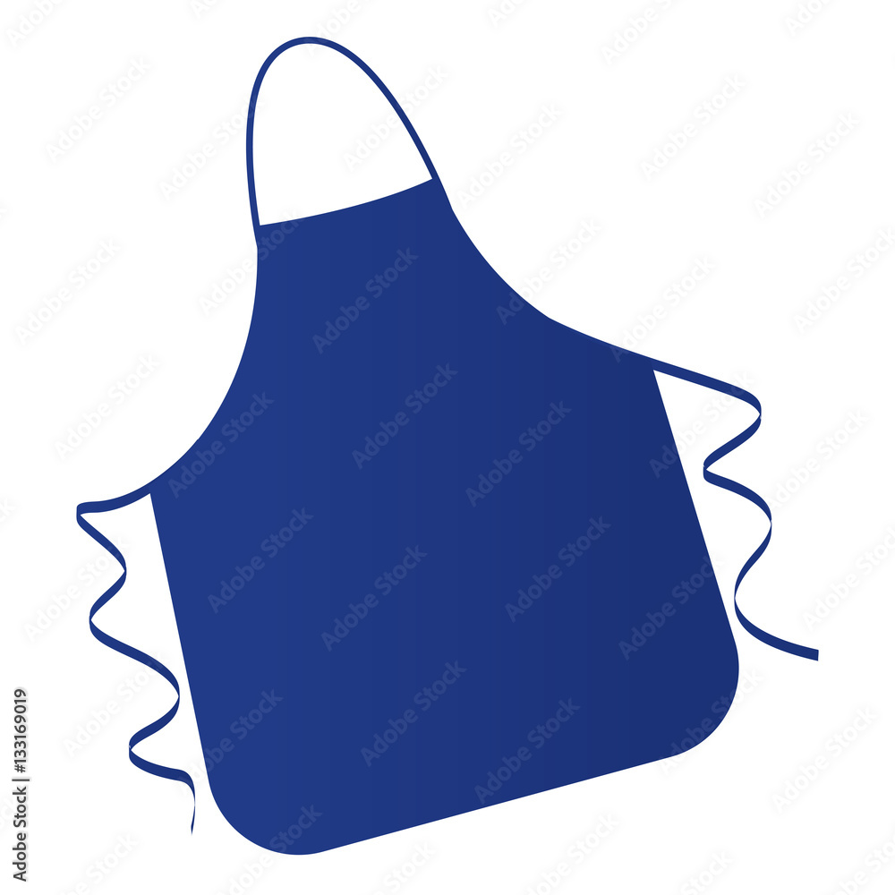 Blue apron isolated on white background. Vector illustration Stock ...