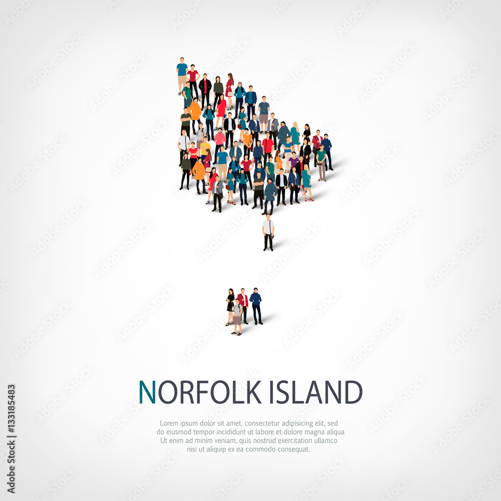 people map country Norfolk Island vector Stock Vector | Adobe Stock