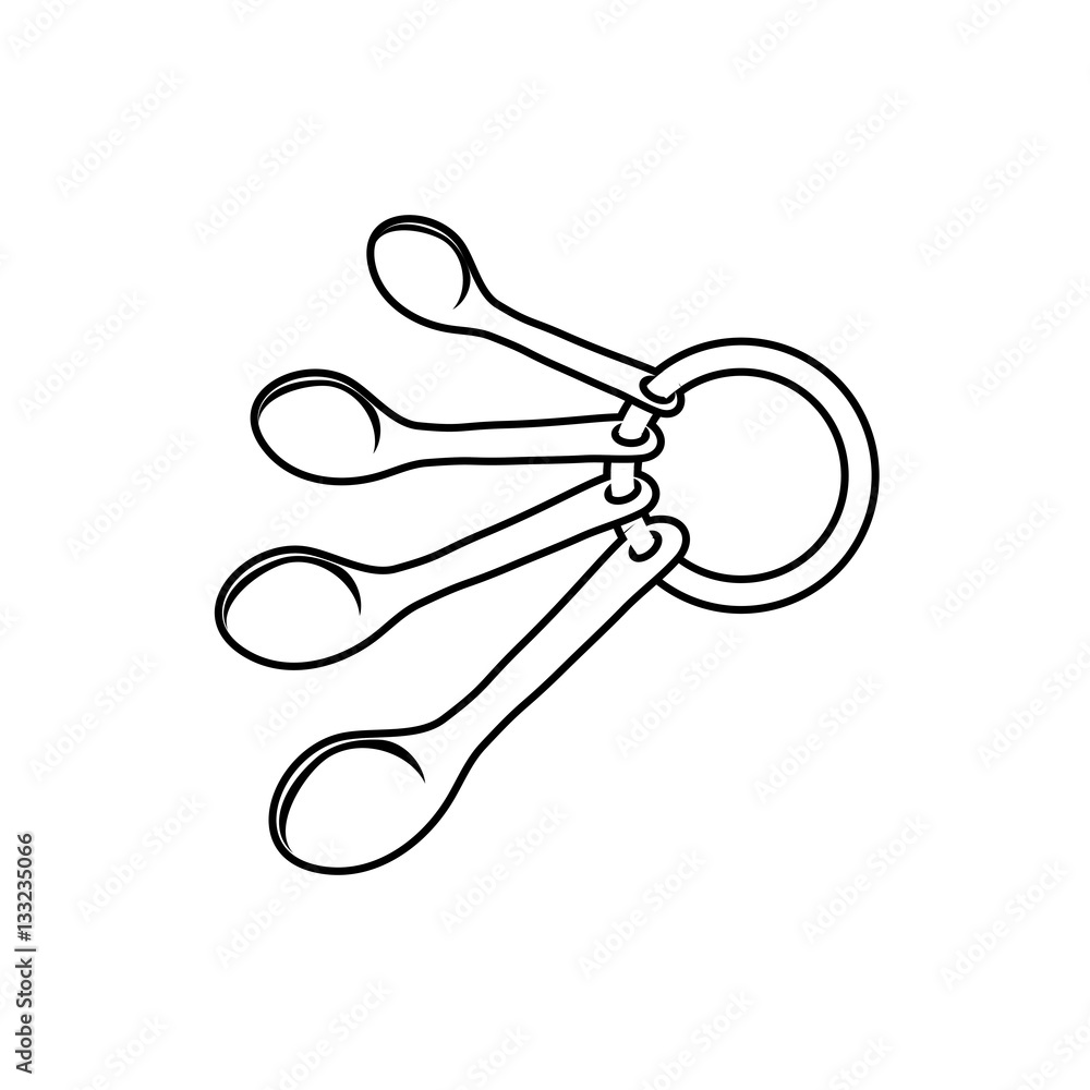 isolated measuring spoons icon vector illustration graphic design Stock ...