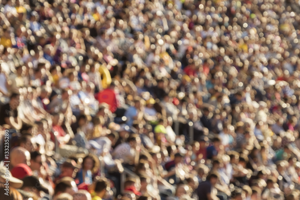 Blurred crowd in stadium Stock Photo | Adobe Stock