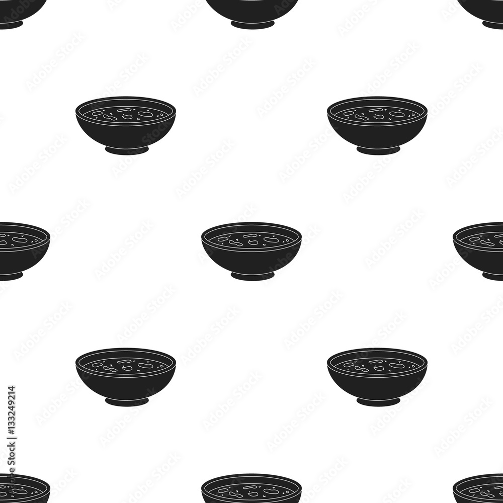 Miso soup icon in black style isolated on white background. Sushi ...