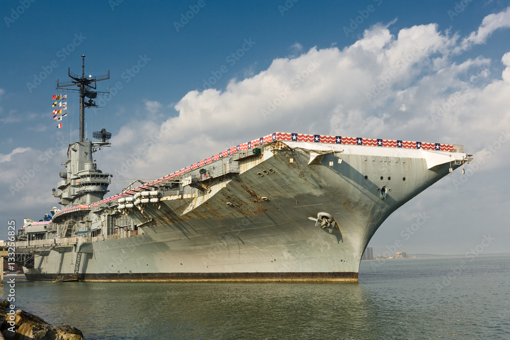 USS Lexington Aircraft Carrier at Corpus Christi, Texas at the G Stock ...