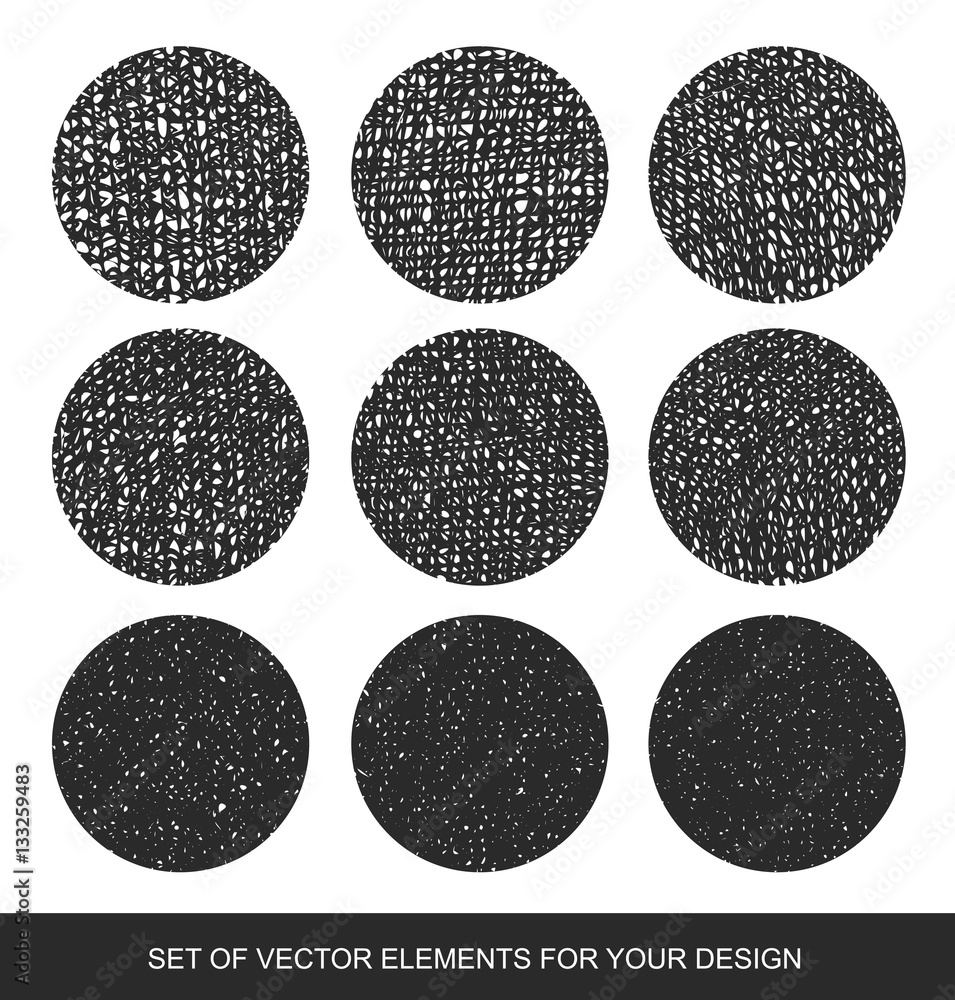 Gradient shading vector elements. Collection isolated textures, Stock ...