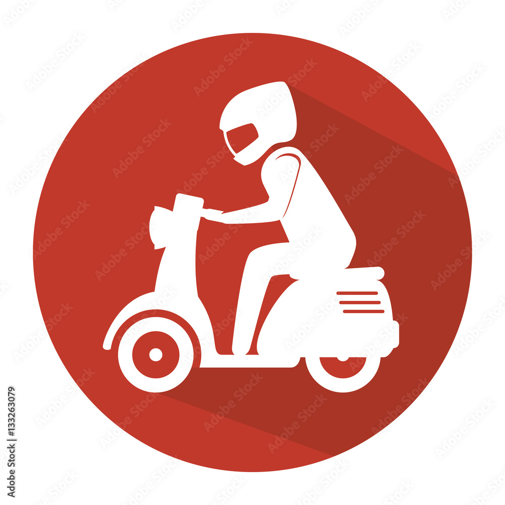 delivery motorcycle service icon vector illustration design Stock ...