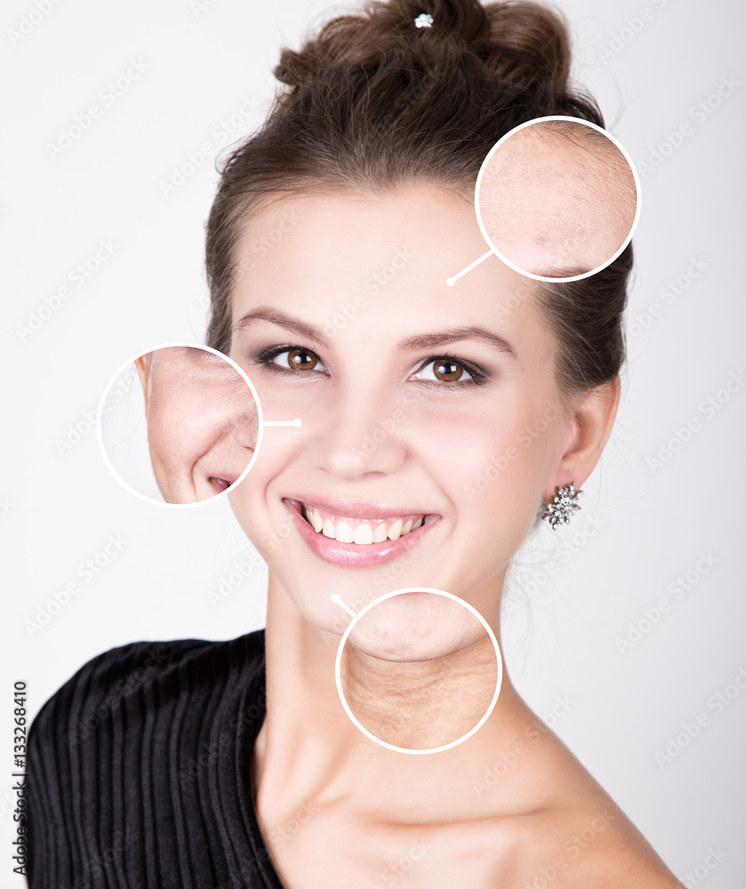 Foto de Beauty spa woman with perfect fresh skin. Youth skin care ...