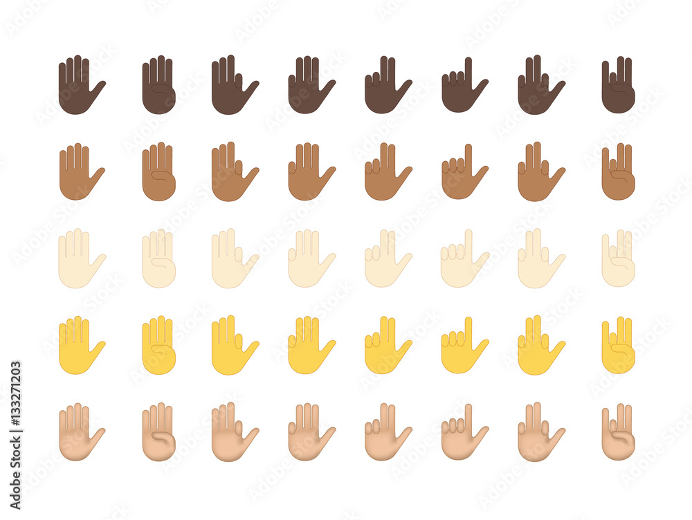 Gestures emoji vector Stock Vector | Adobe Stock
