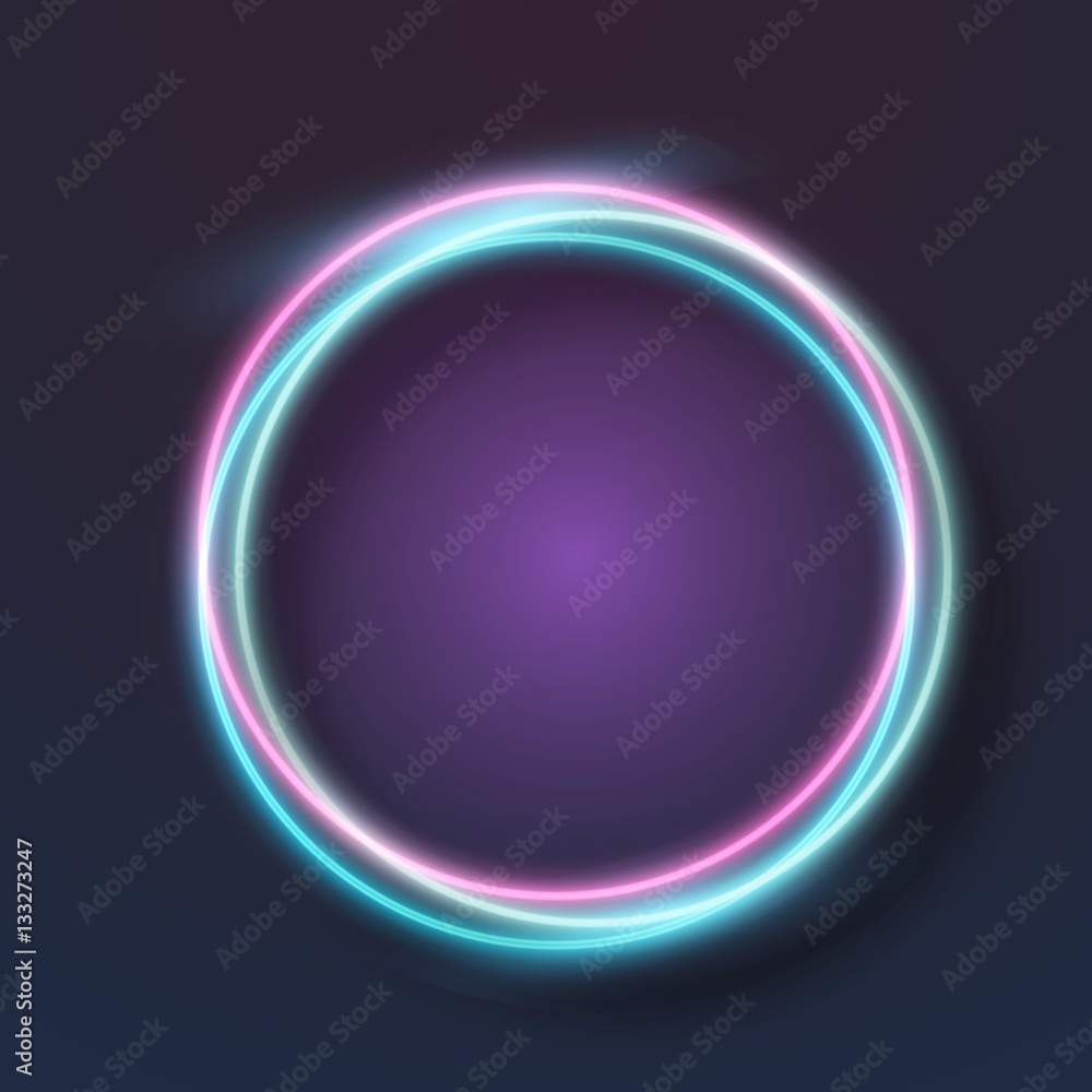 Illustration of Vector Neon Frame Icon. Realistic Vintage Bar Sign ...