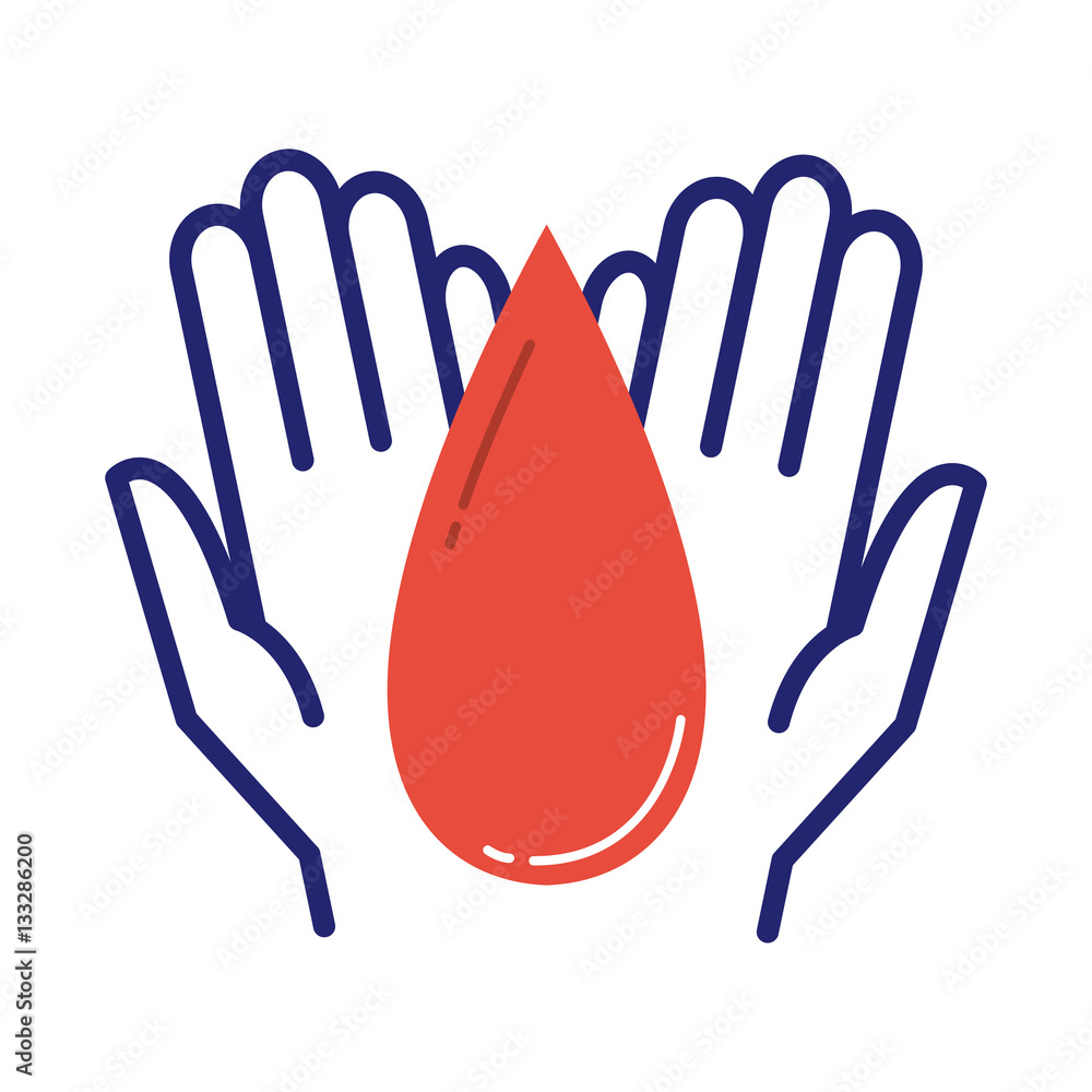 Volunteer blood donation icon vector. Stock Vector | Adobe Stock