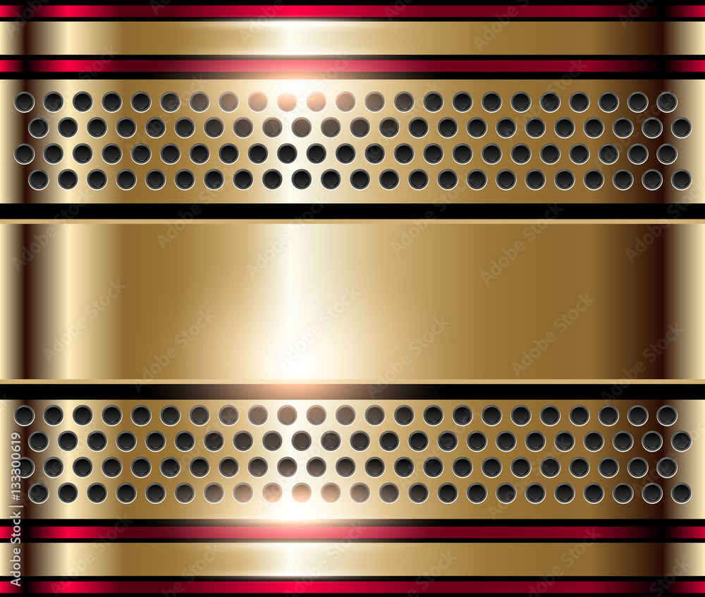 Gold metal background, shiny metallic golden plate. Stock Vector ...