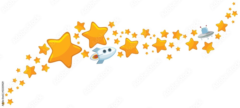 big and small cartoon stars Stock Vector | Adobe Stock