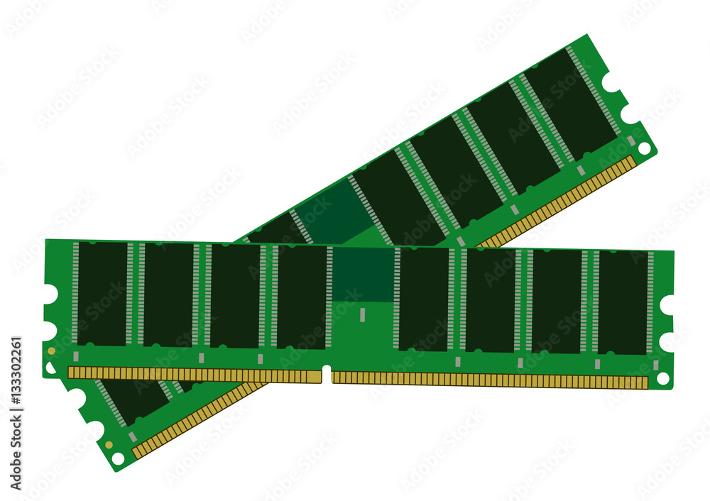 The computer memory on white background. Flat vector isolated ...