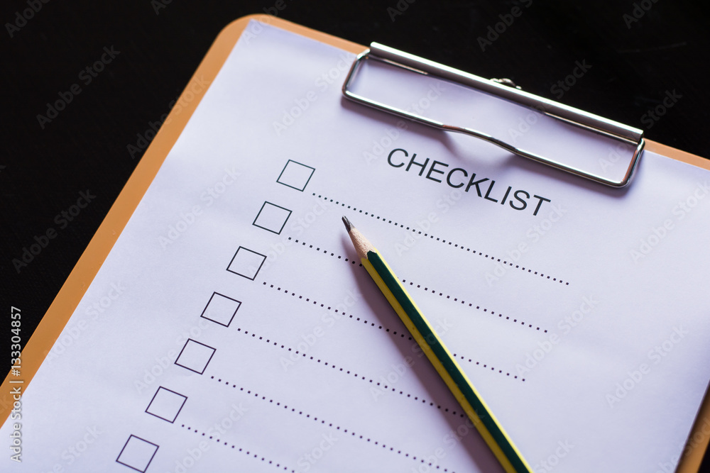 Checklist concept - checklist, paper and a pen with checklist wo Stock ...