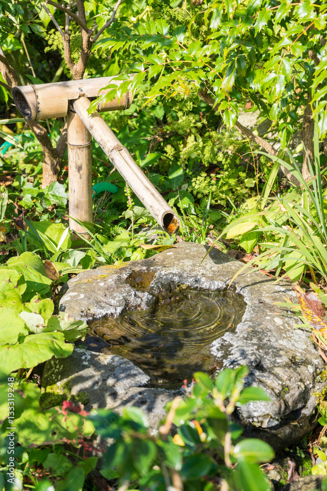 Suikinkutsu of Chichibunomiya Memorial Park Stock Photo | Adobe Stock