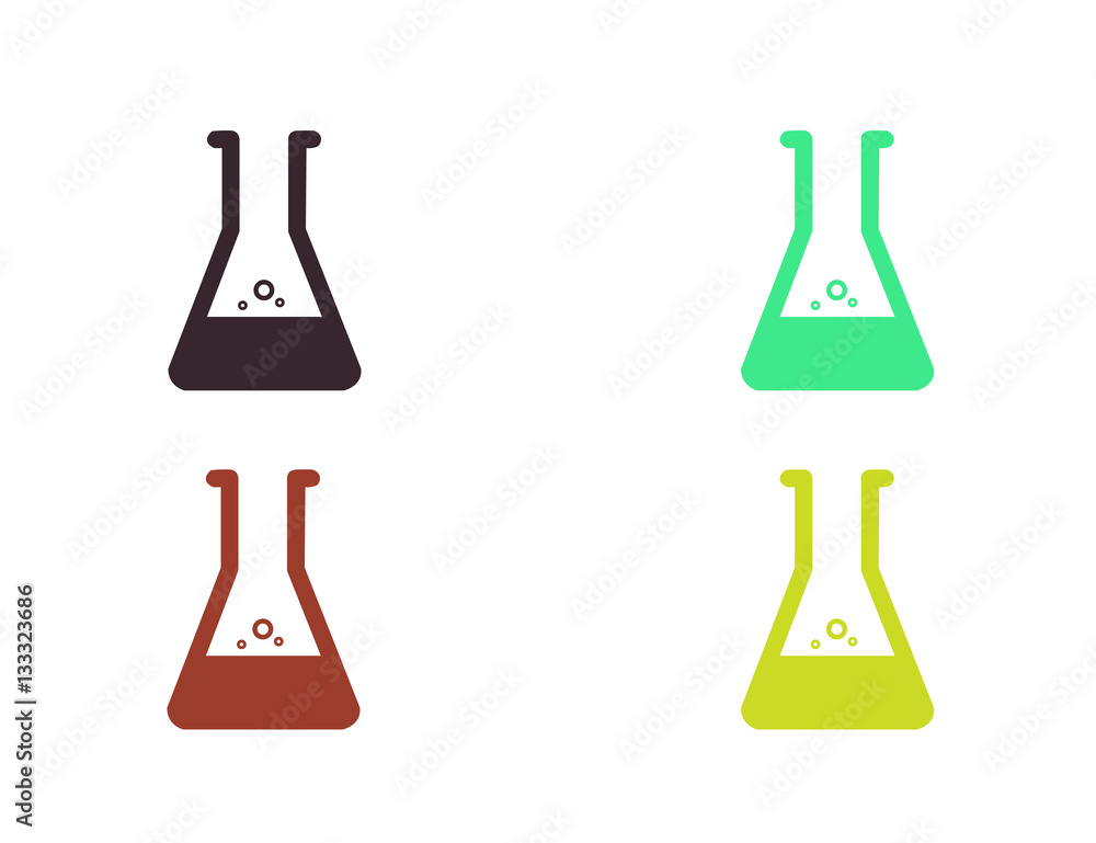 Vector colorful set of lab material set icons Stock Vector | Adobe Stock