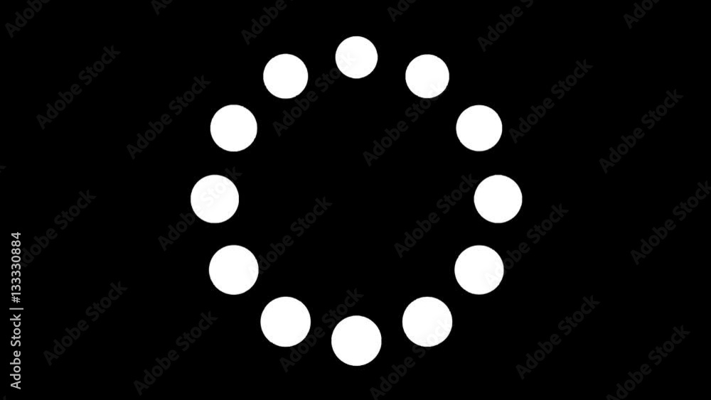 A loader - spinner animation: classic bubbles, slow movement. Use: fake ...