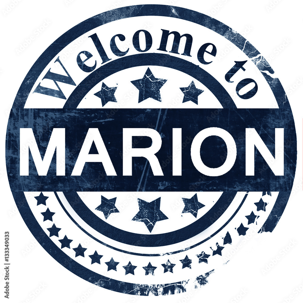 marion stamp on white background Stock Illustration | Adobe Stock