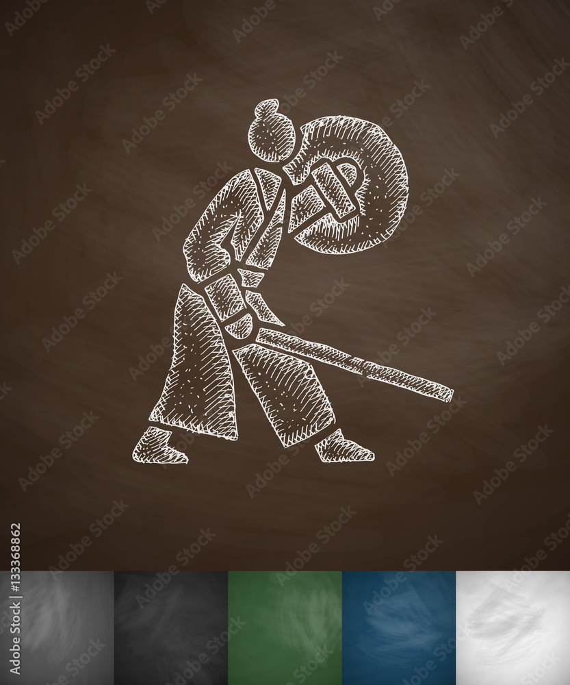 fighter icon. Hand drawn vector illustration Stock Vector | Adobe Stock