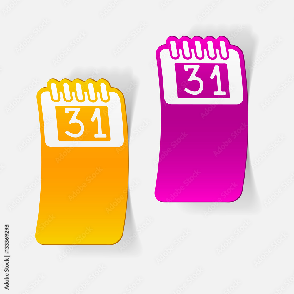 realistic design element: calendar Stock Vector | Adobe Stock