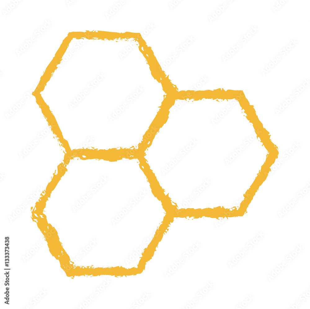 Bee comb vector Stock Vector | Adobe Stock
