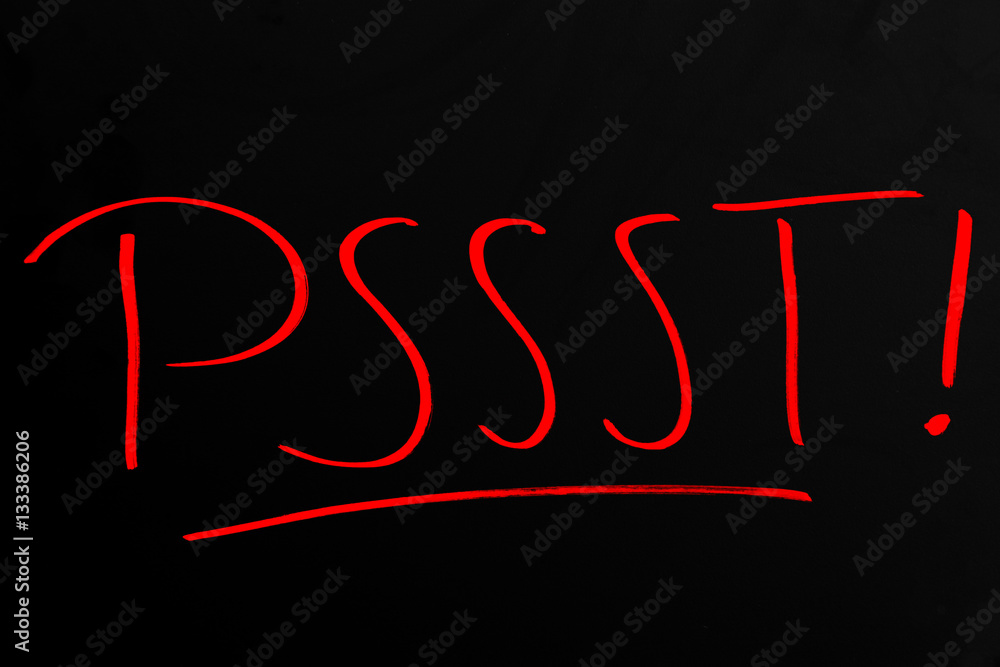 Pssst Stock-Illustration | Adobe Stock