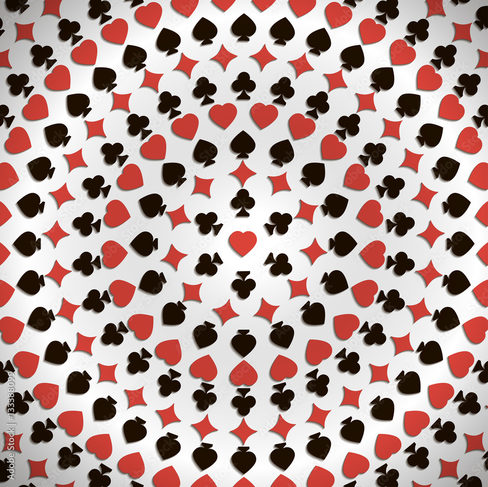 Card suits Vector illustration Hearts, clubs, diamonds and spades ...