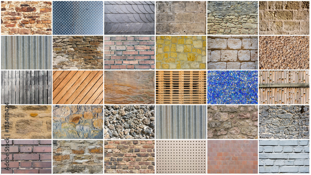 sampler of texture - different materials Stock Photo | Adobe Stock