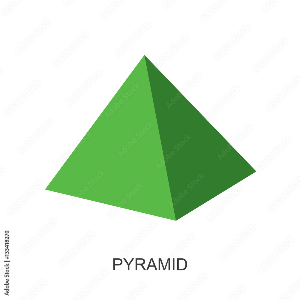 3d shape-pyramid vector Stock Vector | Adobe Stock