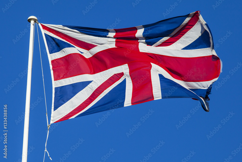 Union Flag Flying Stock Photo | Adobe Stock