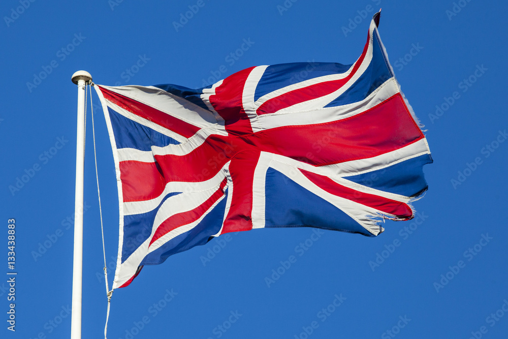 Union Flag Flying Stock Photo | Adobe Stock