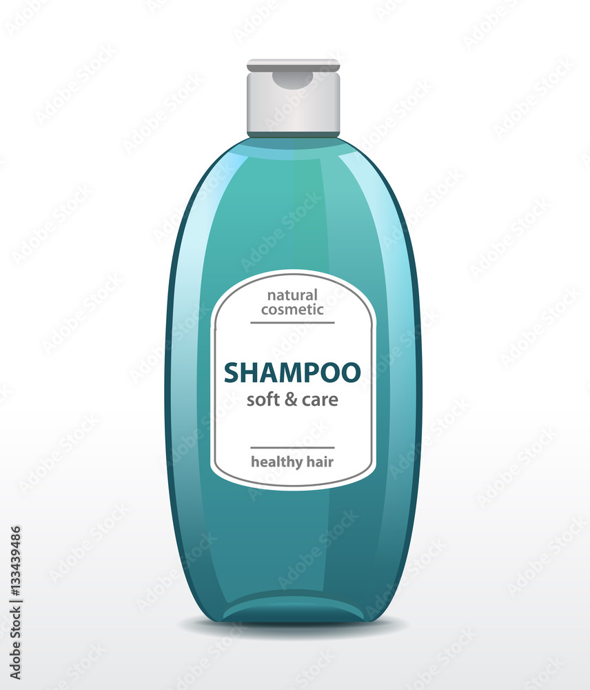 Shampoo Bottle. Male cosmetic. Detergent Packaging. Liquid Soap. Vector ...