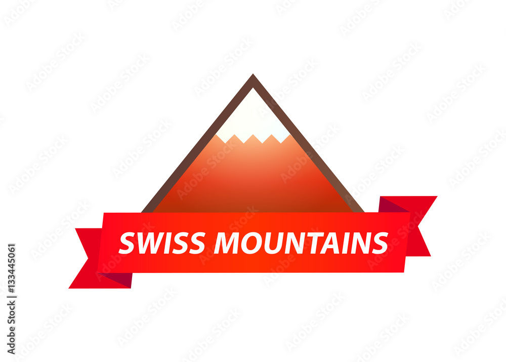 Vector Logo of Swiss Mountains Stock Vector | Adobe Stock
