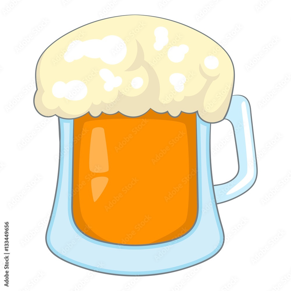 Beer icon, cartoon style Stock Vector | Adobe Stock