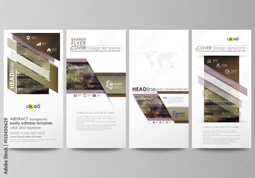 Flyers set, modern banners. Business templates. Cover design template ...