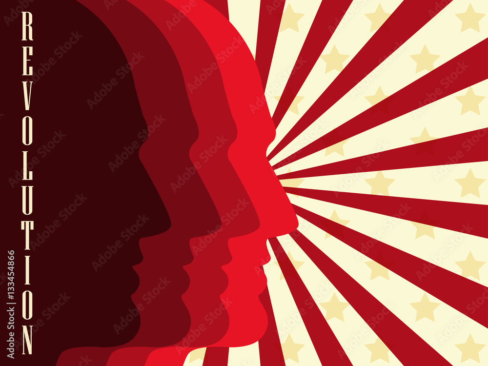Revolution poster. Vector illustration. Stock Vector | Adobe Stock