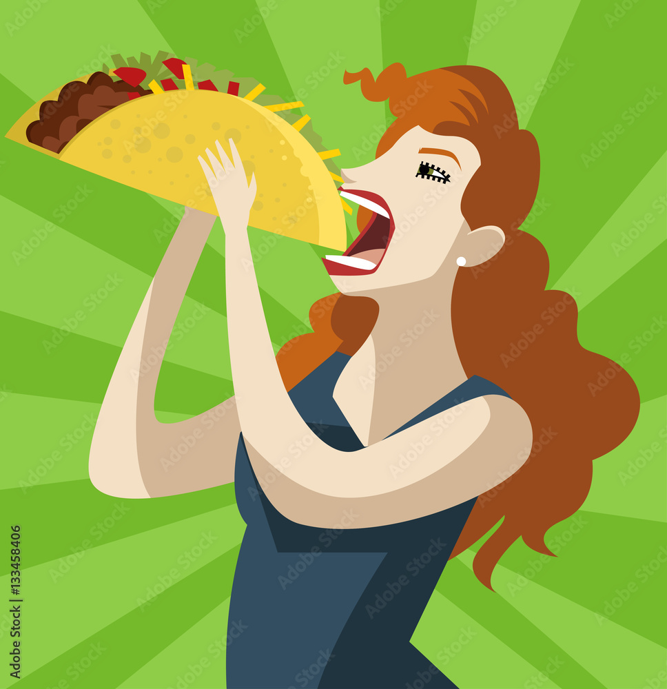 Girl Burrito Cartoon