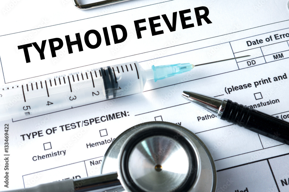 TYPHOID FEVER Medical Concept , Typhoid positive , Composition o Stock ...