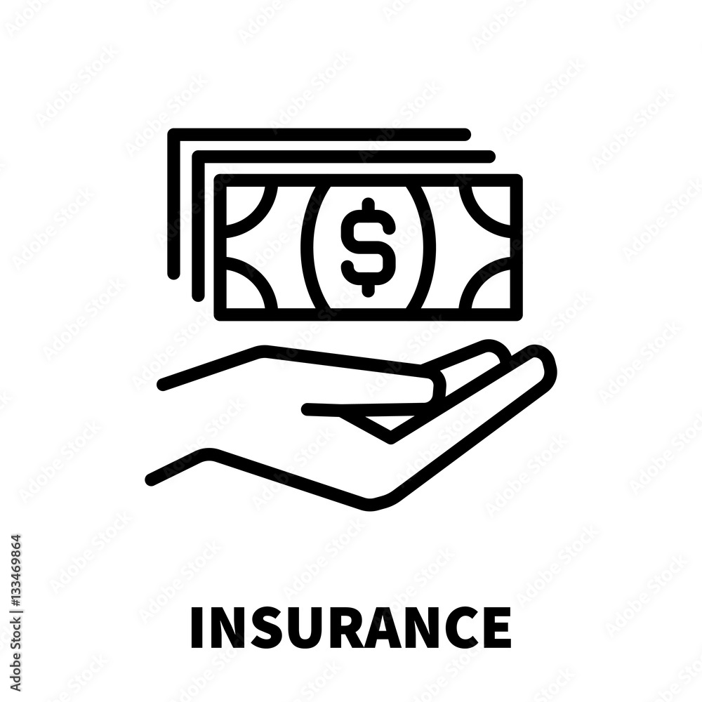 Insurance icon or logo in modern line style. High quality black outline ...