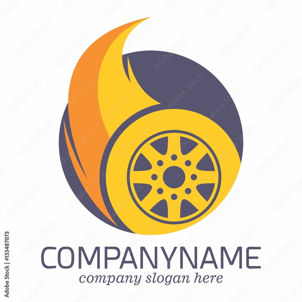 Wheels logo icon vector template Stock Vector | Adobe Stock