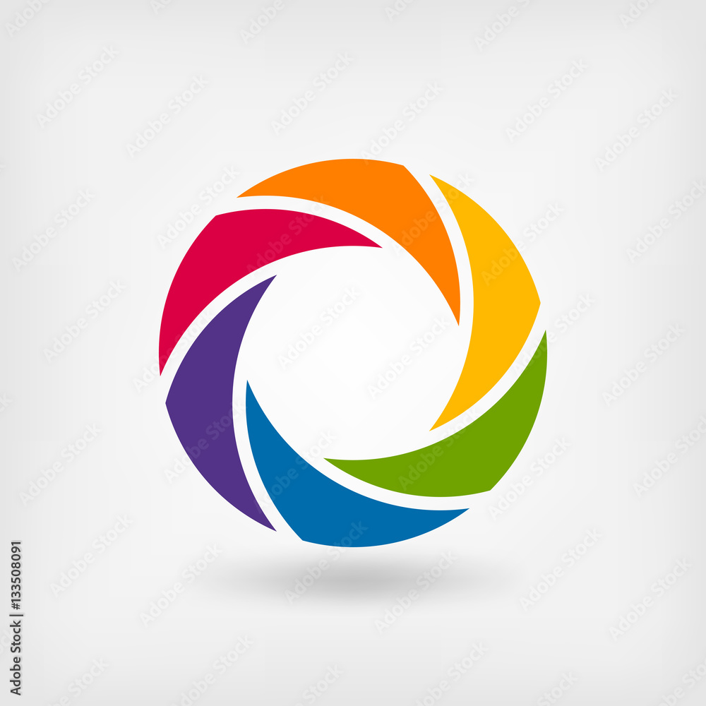 abstract symbol rainbow circle Stock-Vektorgrafik | Adobe Stock