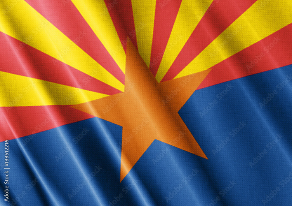 Arizona waving flag close Stock Photo | Adobe Stock