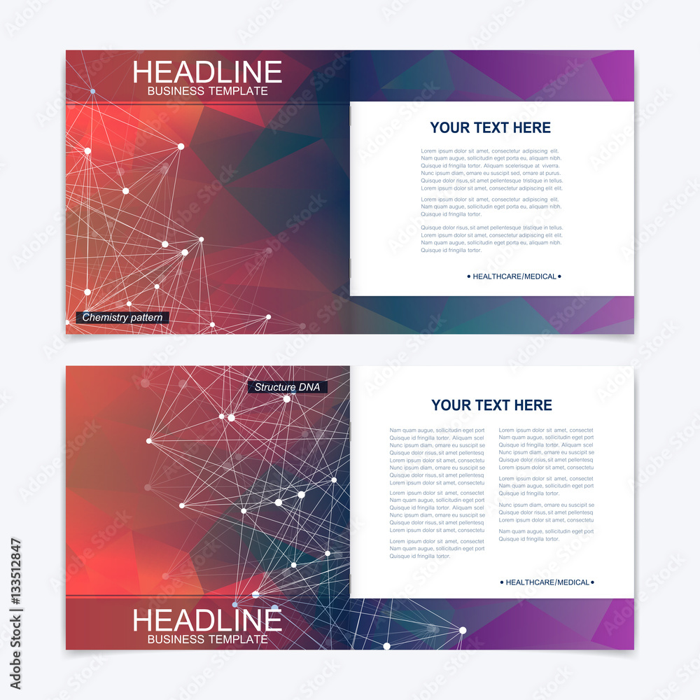 Templates for square brochure. Leaflet cover presentation. Business ...