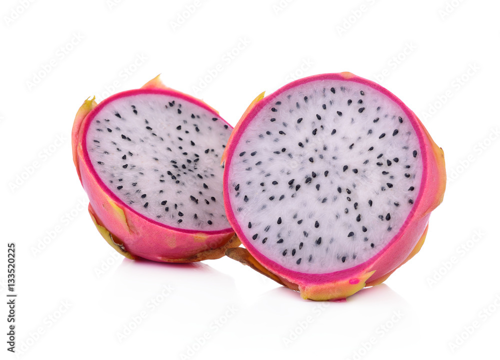 Dragonfruit isolated against white background Stock Photo | Adobe Stock