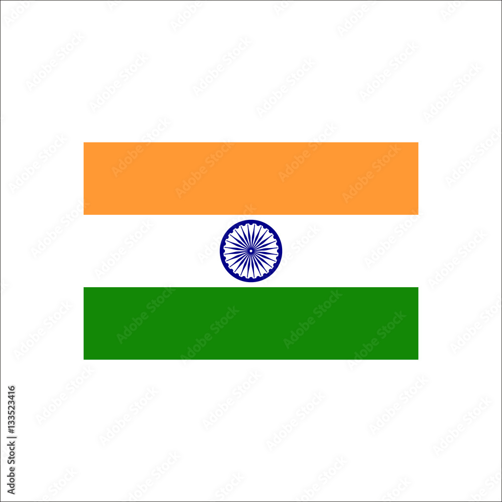 India flag symbol flat icon on background Stock Vector | Adobe Stock