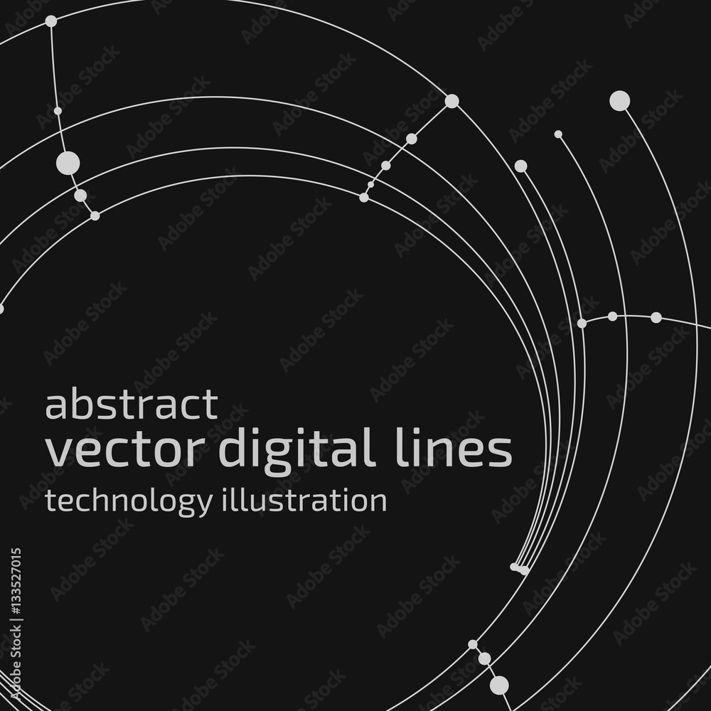 Abstract digital lines Stock Vector | Adobe Stock