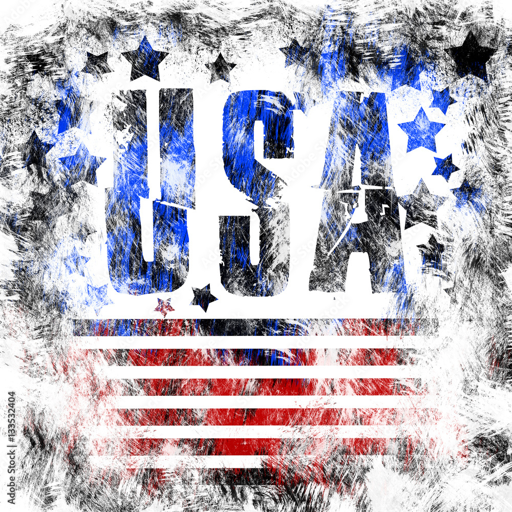 USA art. Street graphic style USA. Fashion stylish print. Template ...