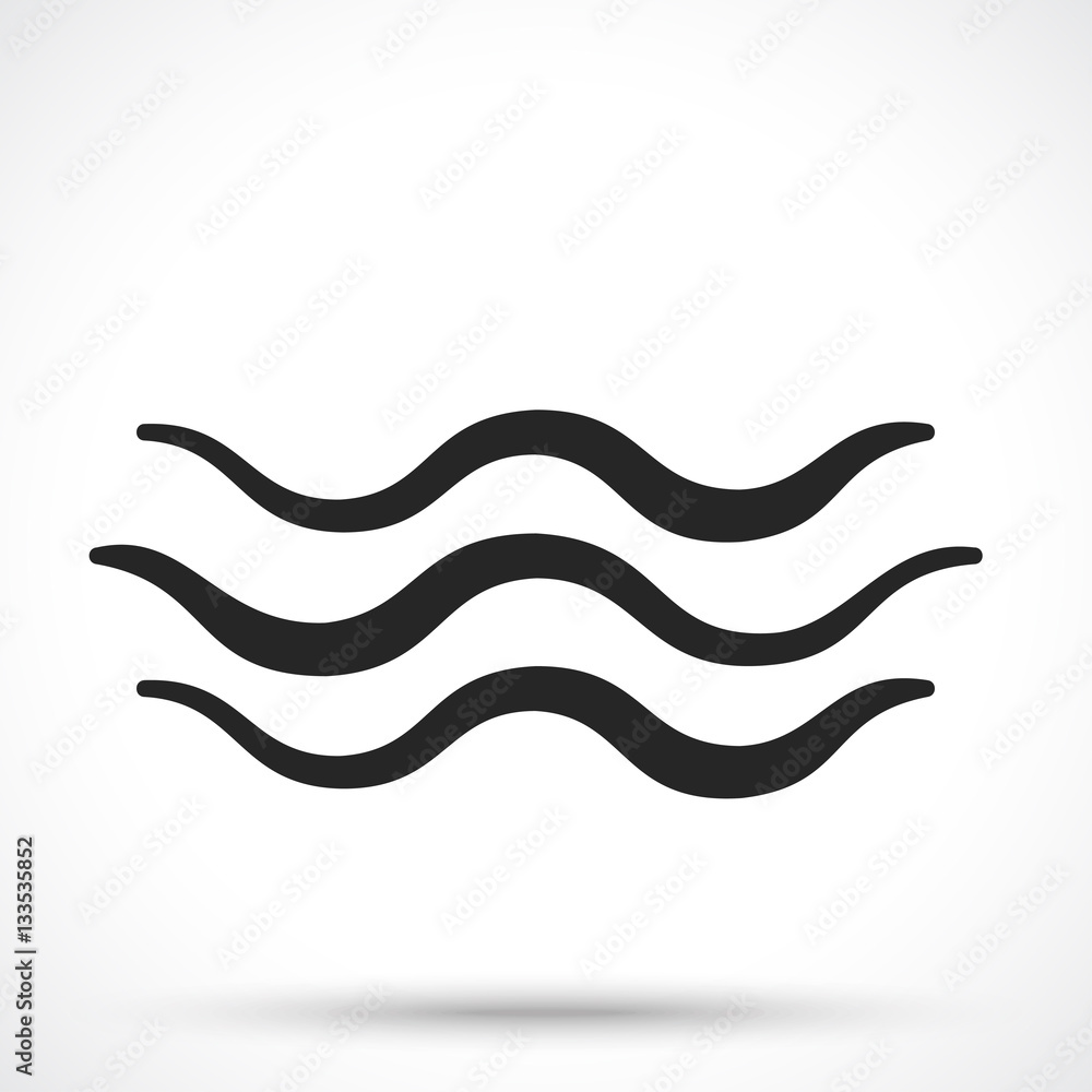 Fog icon. Wave isolated on white background. Wave symbol. Fog symbol ...