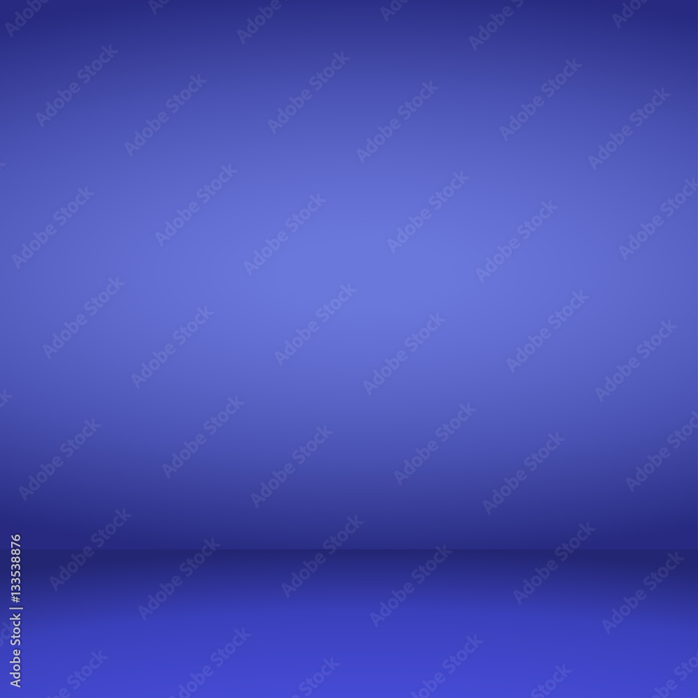 Empty blue studio room background. Vector illustration Stock Vector ...