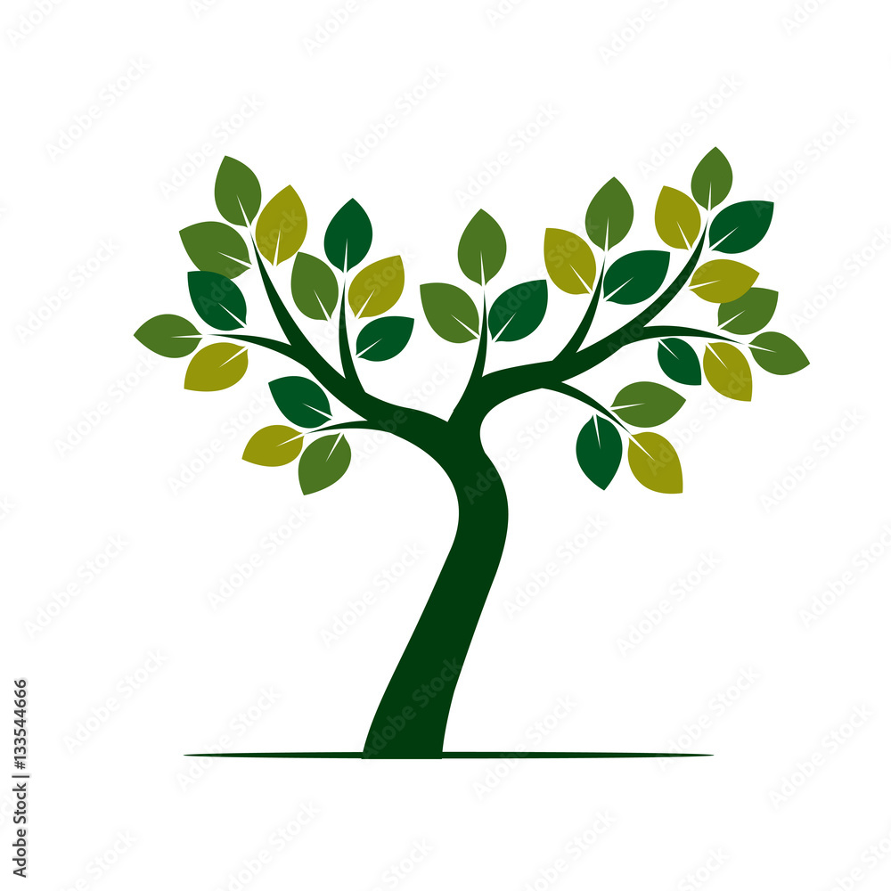 Green Tree. Vector Illustration. Stock Vector | Adobe Stock