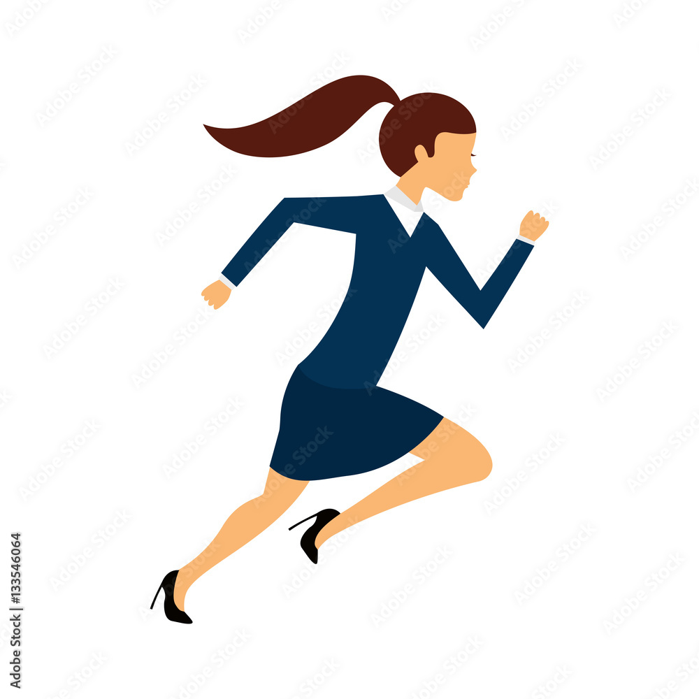 businessperson running avatar icon vector illustration design Stock ...